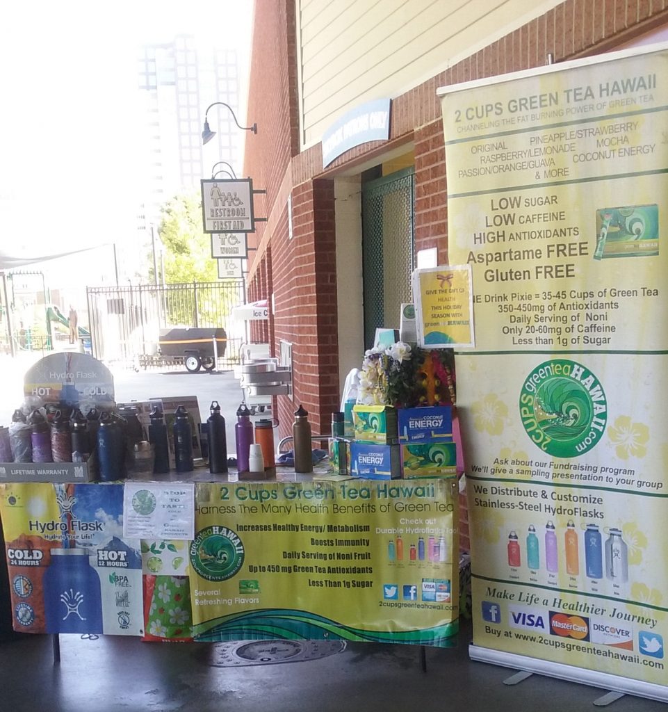 outdoor booth pic | 2 Cups Green Tea Hawaii | NC SC VA MD
